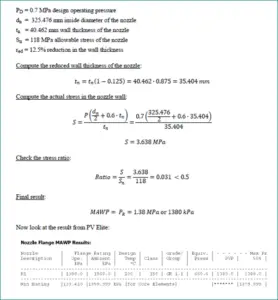 Interpretation of External Load On Nozzle Flange using PV Elite & Code ...