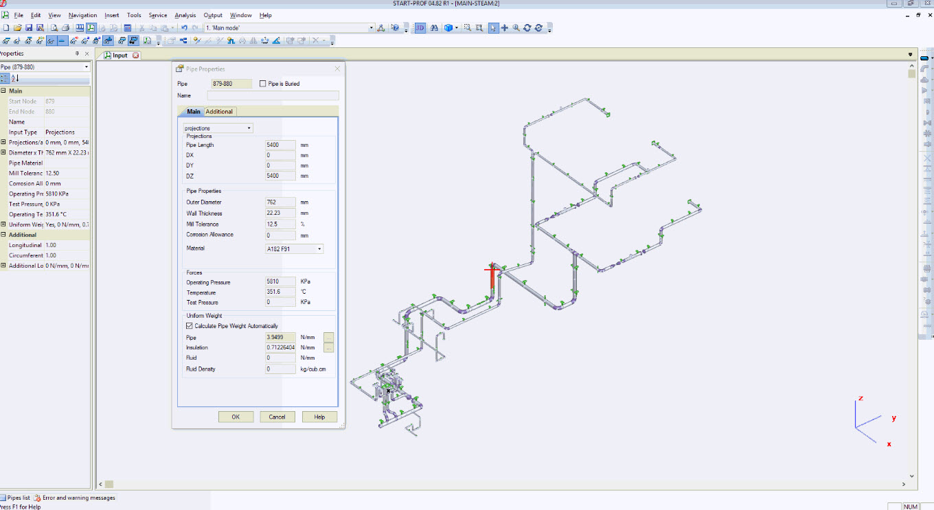 How to Open CAESAR II File in START-PROF? - What is Piping